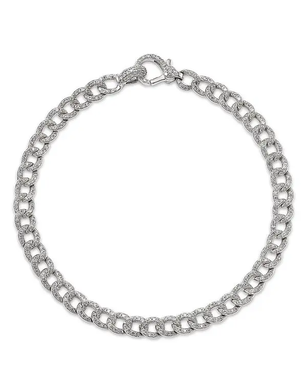 Bloomingdale'S Pave Diamond Chain Link Bracelet - White