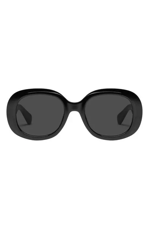 Quay Impromptu Round Frame Sunglasses - Black/ Smoke