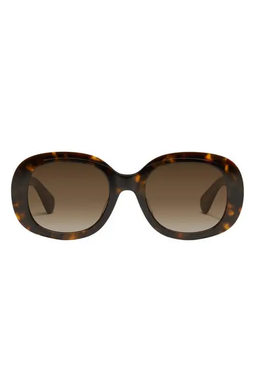 Quay Impromptu Round Frame Sunglasses - Neutral Tort/ Brown