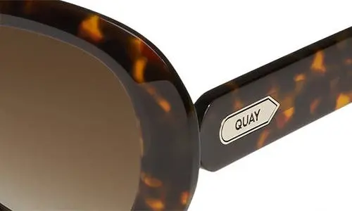Quay Impromptu Round Frame Sunglasses - Neutral Tort/ Brown