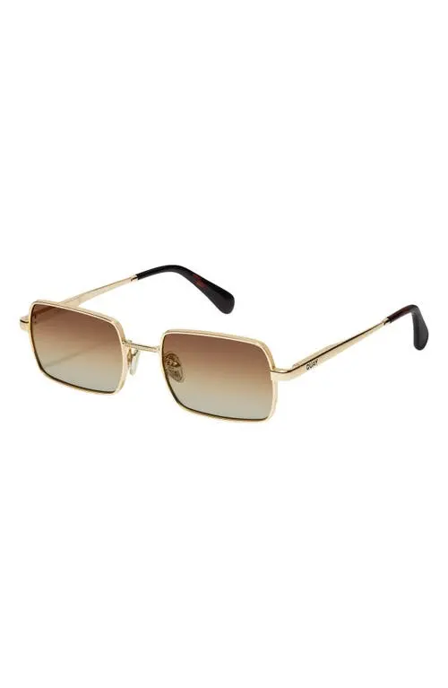 Quay Dnd 55mm Square Sunglasses - Gold/ Sepia