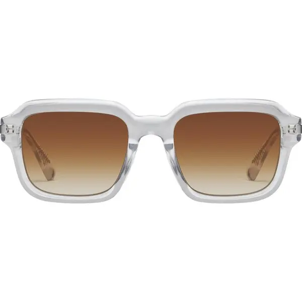 Quay Playback 53mm Square Sunglasses - Clear/ Sepia