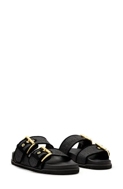 ALLSAINTS Sian Raffia Two-strap Sandal