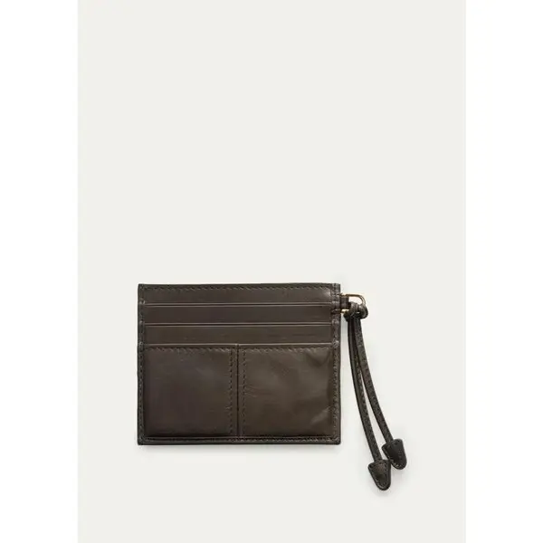 Prada Soft Leather Card Case - Forest
