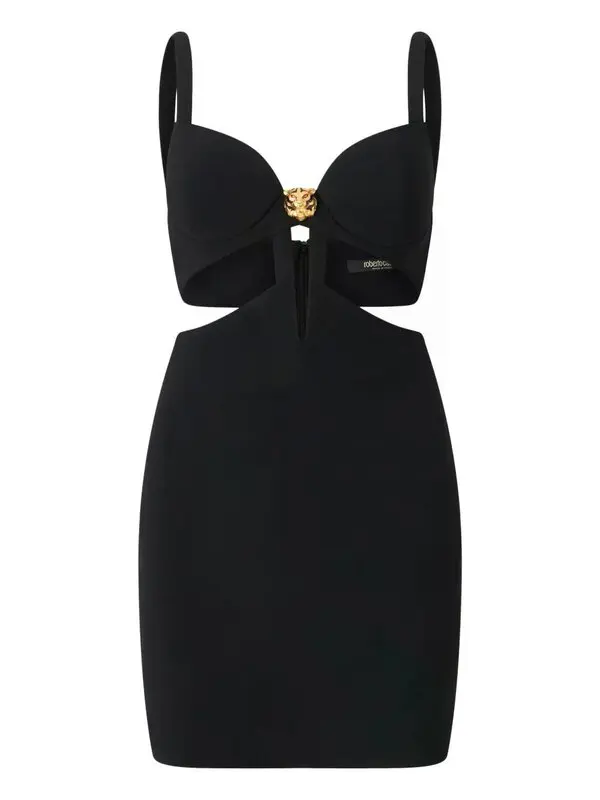Roberto Cavalli Cut-out Mini Dress - Black