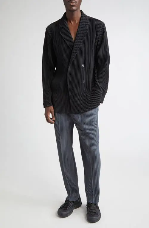 Issey Miyake Double Breasted Pleated Jacket