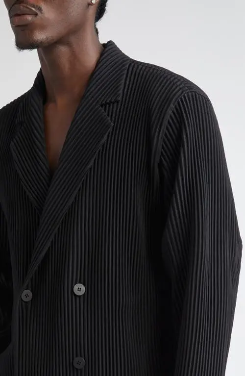 Issey Miyake Double Breasted Pleated Jacket