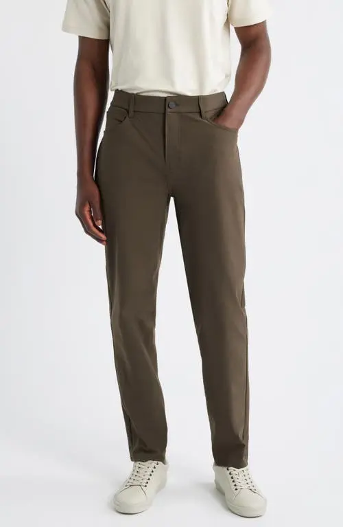 Zella Driver Slim Fit Five-pocket Trousers - Olive Tuscan
