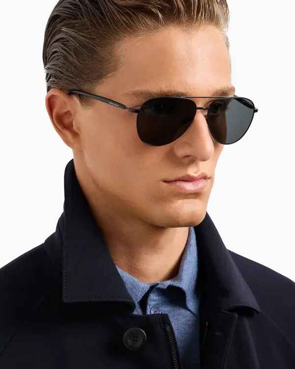 Giorgio Armani Aviator Sunglasses - Black