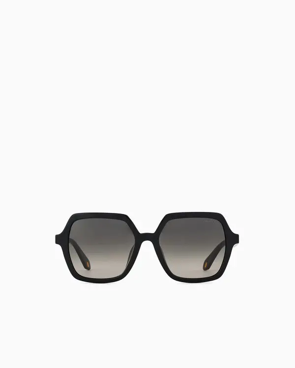 Giorgio Armani Square Bio-acetate Sunglasses - Black