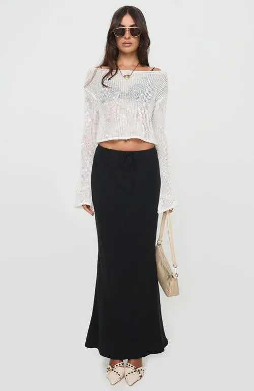 Princess Polly Cafe Pari Open Stitch Crop Sweater