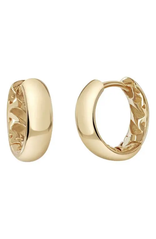 Bony Levy 14k Gold Textured Hoop Earrings - 14k Yellow Gold