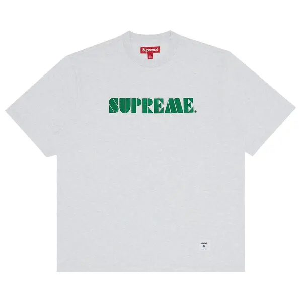 Supreme Stencil Embroidered Short-sleeve Top 'ash - Grey