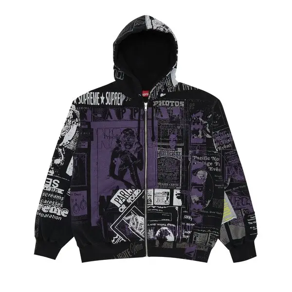Supreme Collage Zip Up Hooded Sweatshirt