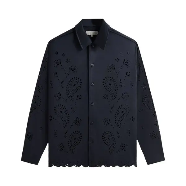 Kith Isaac Microsuede Long-sleeve Button Down Shirt 'define