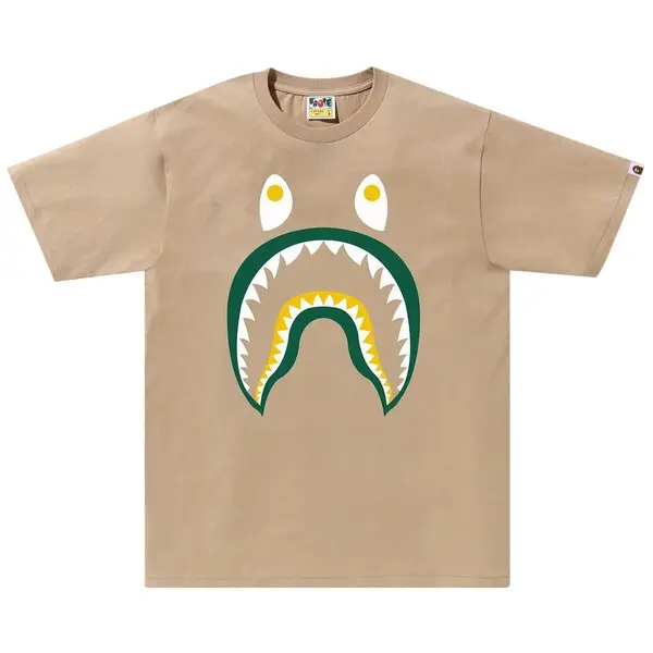 A BATHING APE Colors Shark Ponr Tee 'beige