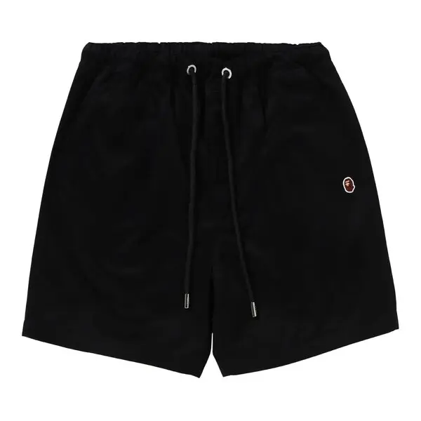 A BATHING APE Ape Head One Point 2 Pleat Easy Chino Shorts - Black
