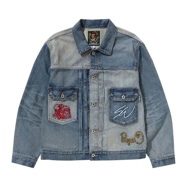 A BATHING APE X Sean Wotherspoon Crazy Denim Jacket - Blue