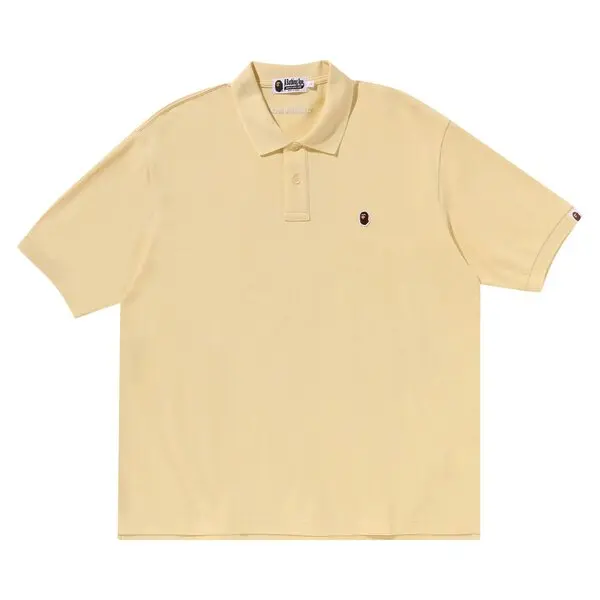 A BATHING APE Ape Head One Point Polo - Yellow