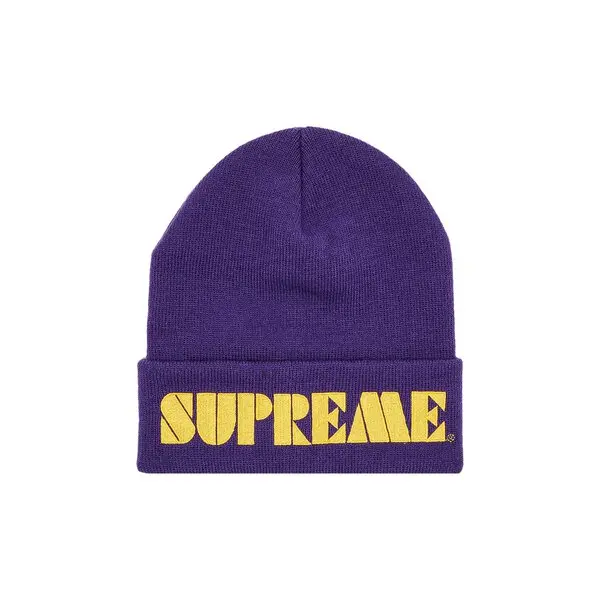 Supreme Stencil Beanie - Purple
