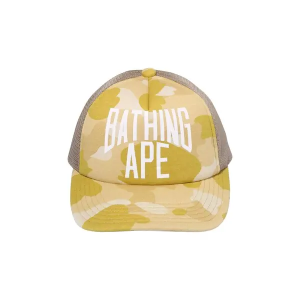 A BATHING APE Color Camo Nyc Logo Mesh Cap - Yellow
