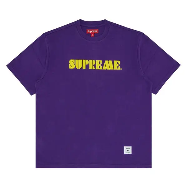 Supreme Stencil Embroidered Short-sleeve Top - Purple