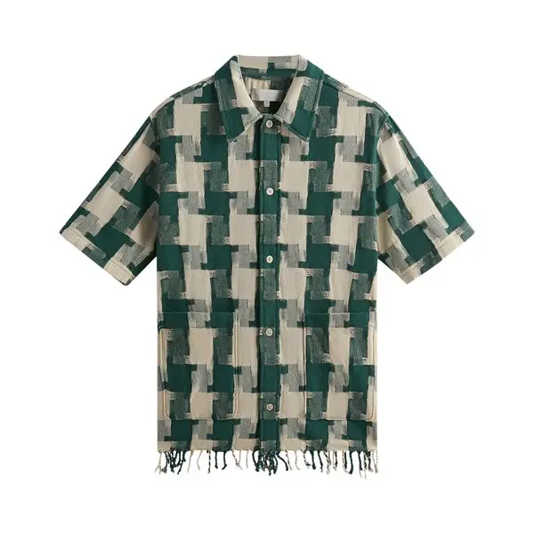 Kith Jumbo Houndstooth Boxy Collared Overshirt - Multicolor