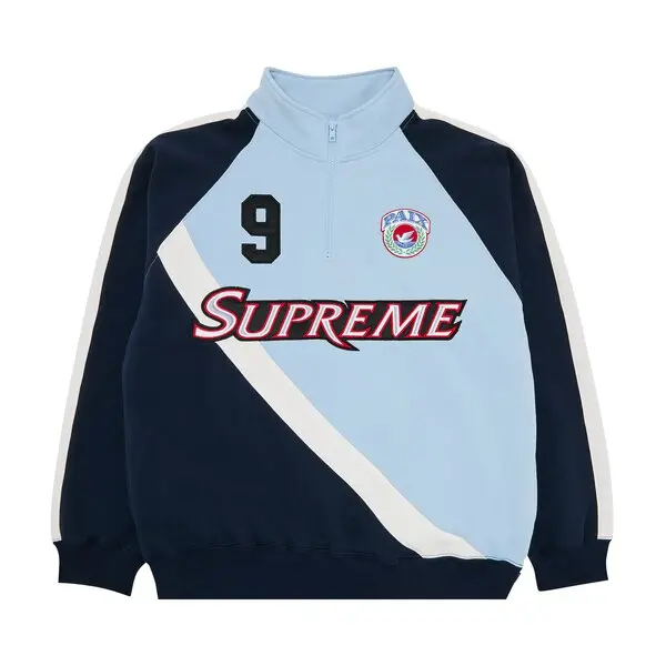 Supreme Equipé Half Zip Sweatshirt 'light - Blue