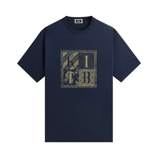 Kith Batik Block Print Vintage Tee 'vista - Blue