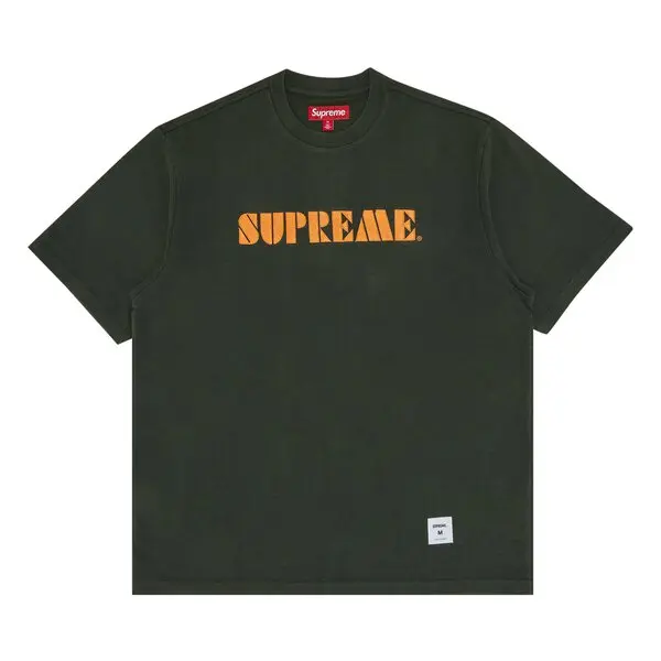 Supreme Stencil Embroidered Short-sleeve Top - Green