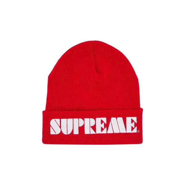 Supreme Stencil Beanie - Red