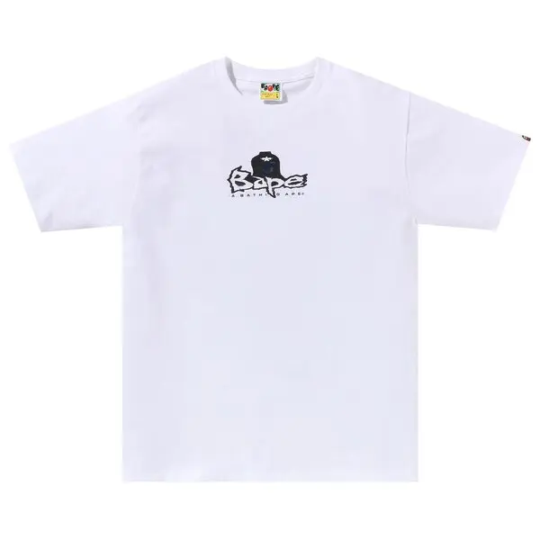 A BATHING APE Color Camo Mad Ape Tee - White