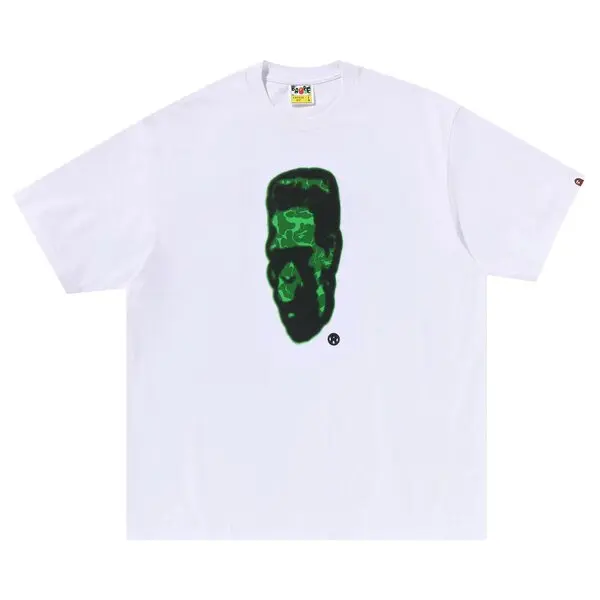 A BATHING APE Spray Frankenstein Relaxed Fit Tee - White