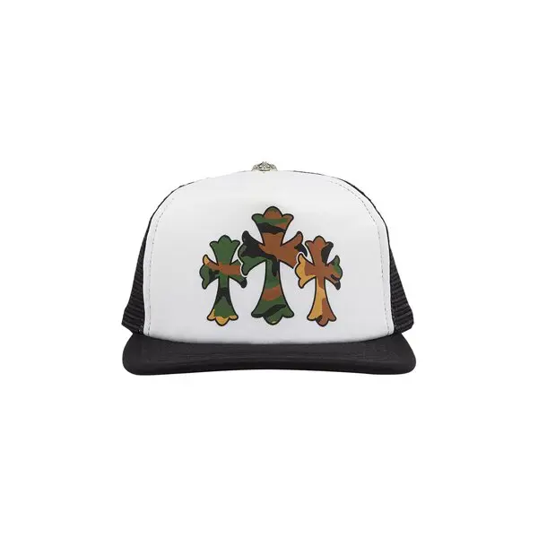 Chrome Hearts Triple Cross Trucker Hat - Black