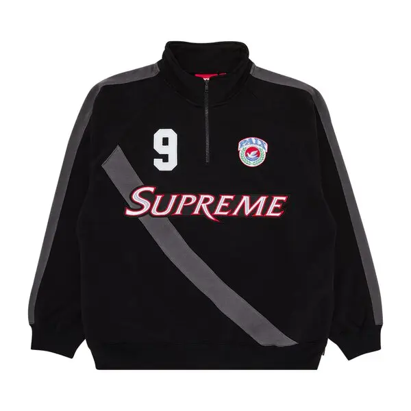 Supreme Half Zip Sweatshirt - Black