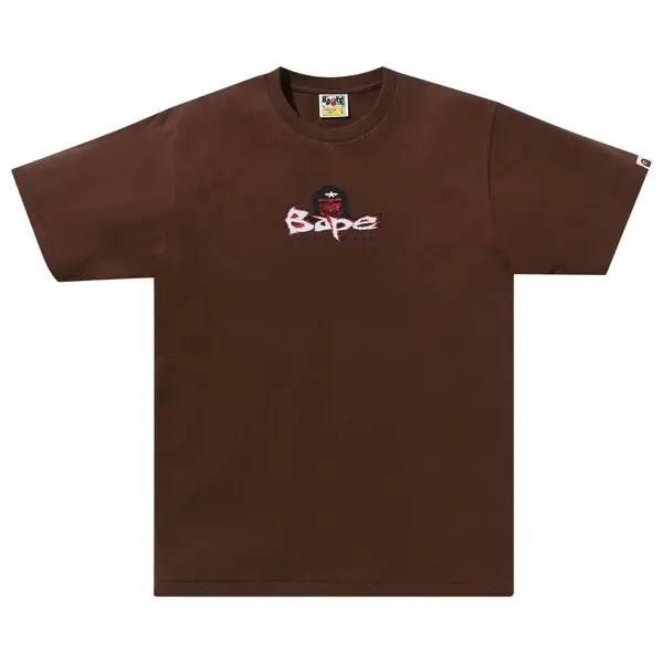 A BATHING APE Color Camo Mad Ape Tee - Brown