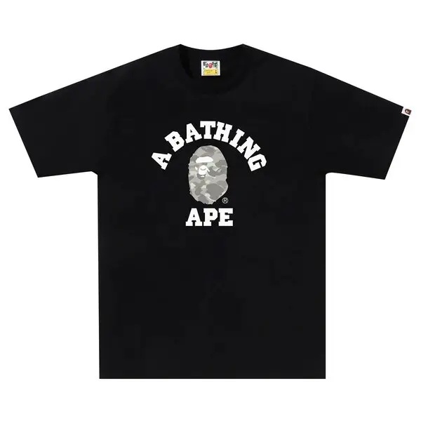 A BATHING APE City Camo College Tee /grey - Black