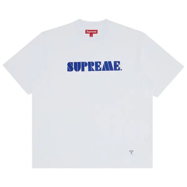 Supreme Stencil Embroidered Short-sleeve Top - White