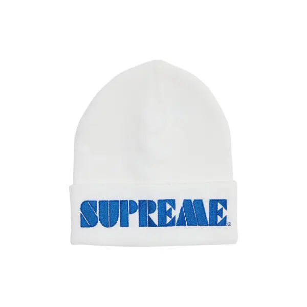 Supreme Stencil Beanie - White