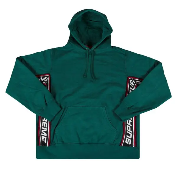 Supreme Text Rib Hooded Sweatshirt - Green