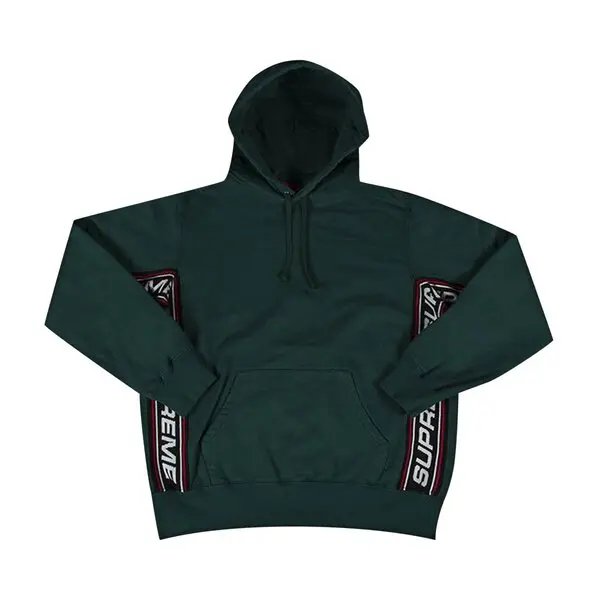 Supreme Text Rib Hooded Sweatshirt - Green