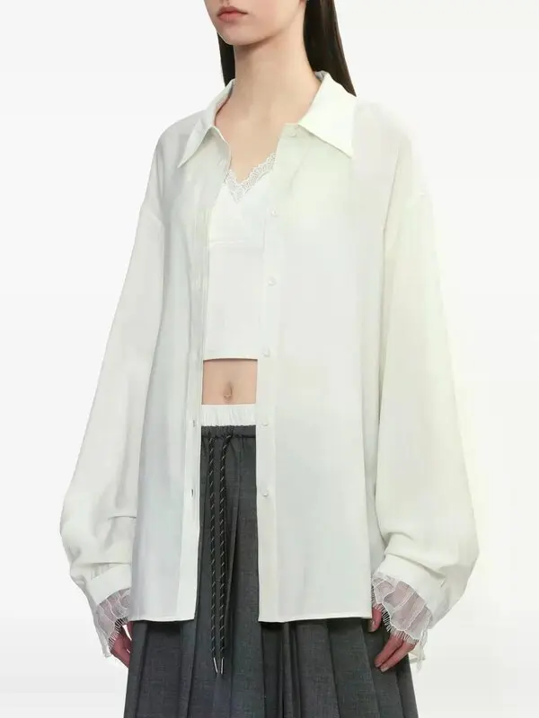 TOUT A COUP Lace-cuffs Shirt - Neutrals