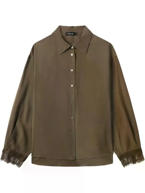 TOUT A COUP Lace-cuffs Shirt - Brown