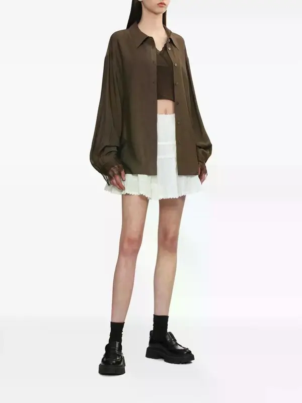 TOUT A COUP Lace-cuffs Shirt - Brown