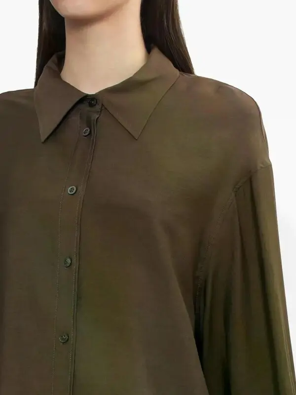 TOUT A COUP Lace-cuffs Shirt - Brown