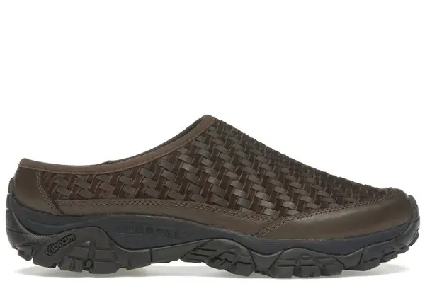 Merrell Leather Woven Slides - Mole