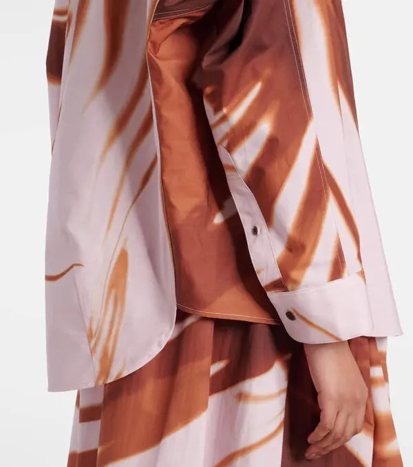Dries Van Noten Printed Cotton Shirt - Brown