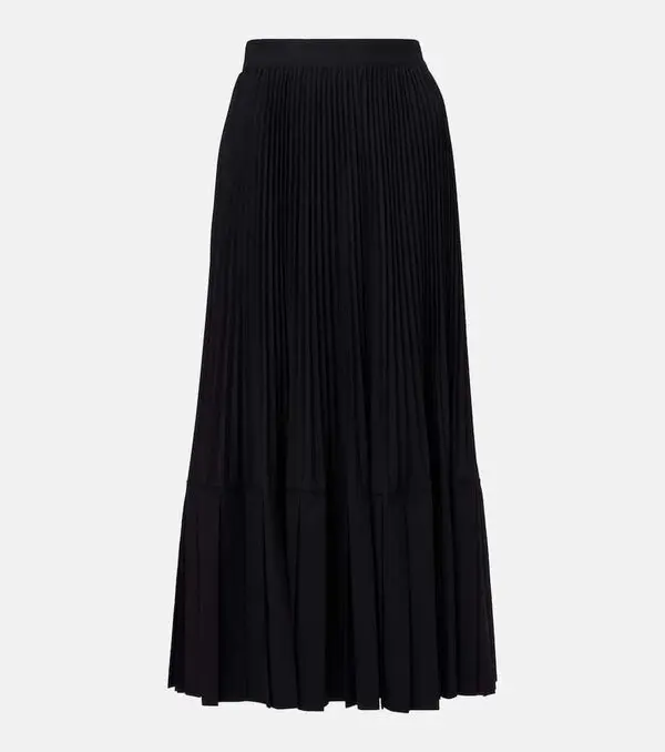 Junya Watanabe Plisse Wool-blend Maxi Skirt