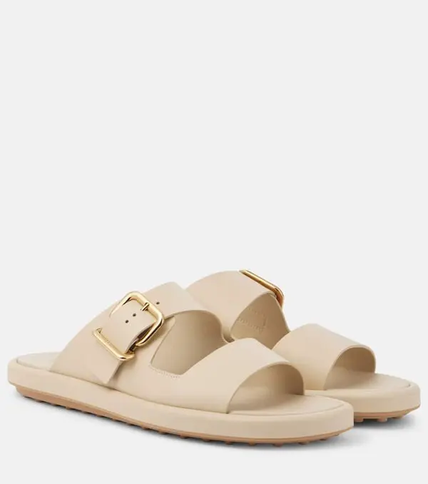 TOD'S Leather Sandals - Beige