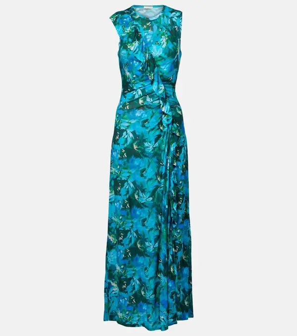 Ulla Johnson Elise Printed Maxi Dress - Blue